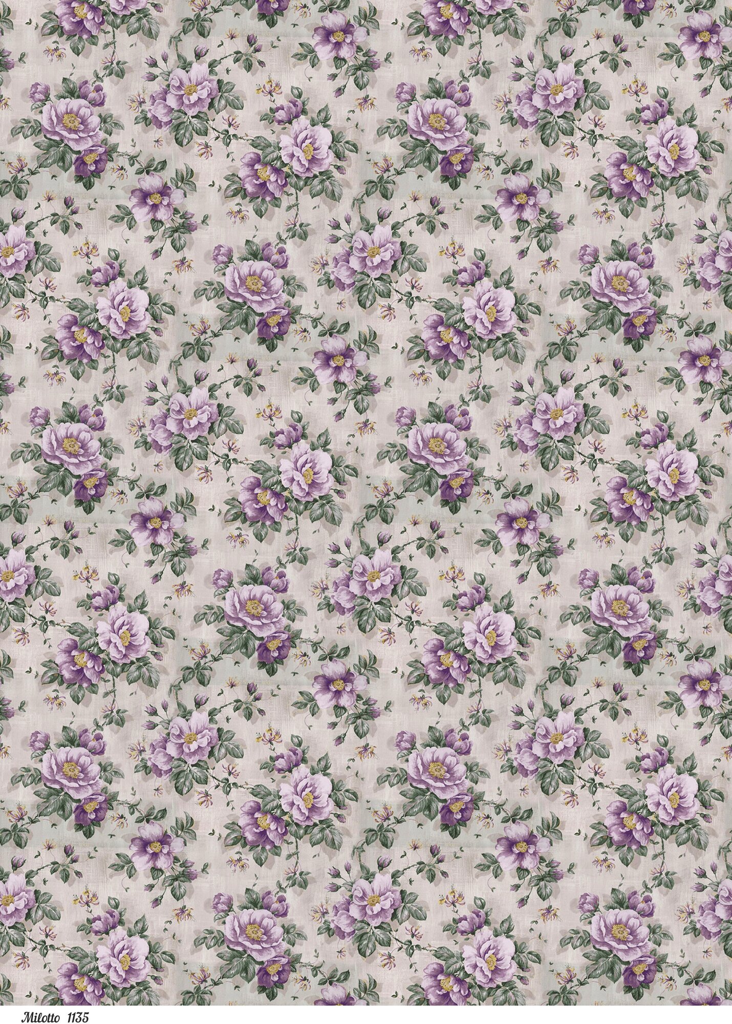 Рисовая бумага для декупажа карта А4 салфетка 1135 фон цветы винтаж крафт DIY Milotto