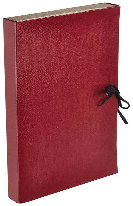 Папка архивная на 2-х завязках Attache А4 35 мм бумвинил до 350 л красная складная 393566