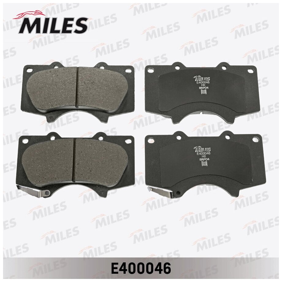 MILES Колодки тормозные передние (без датчика) (Смесь Low-Metallic) LEXUS GX 460/470/MITSUBISHI PAJERO IV/TOYOTA LC PRADO 120 - передние E400046