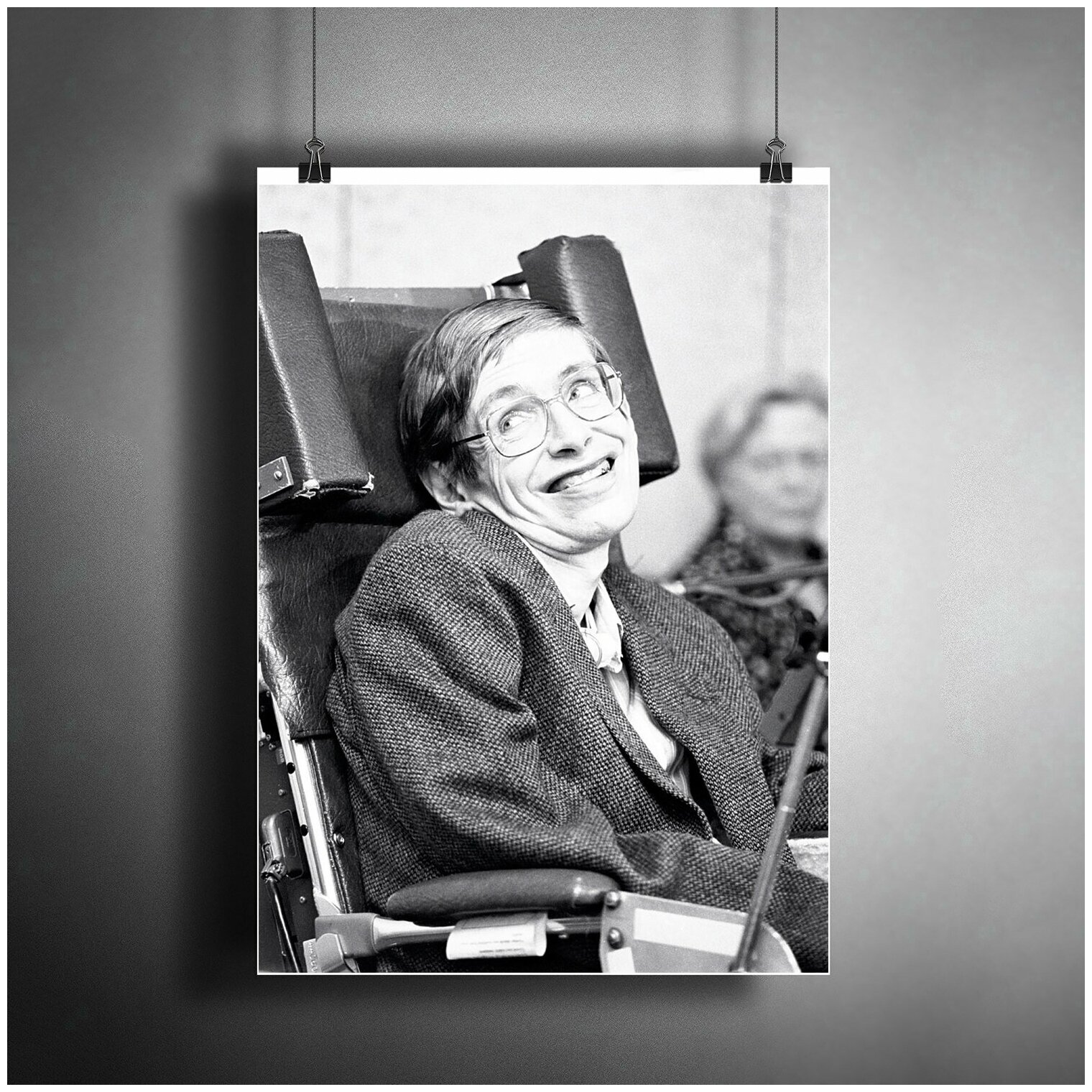 Постер плакат для интерьера "Английский физик-теоретик Стивен Хокинг (Stephen Hawking)" / Декор дома, офиса, комнаты, квартиры A3 (297 x 420 мм)