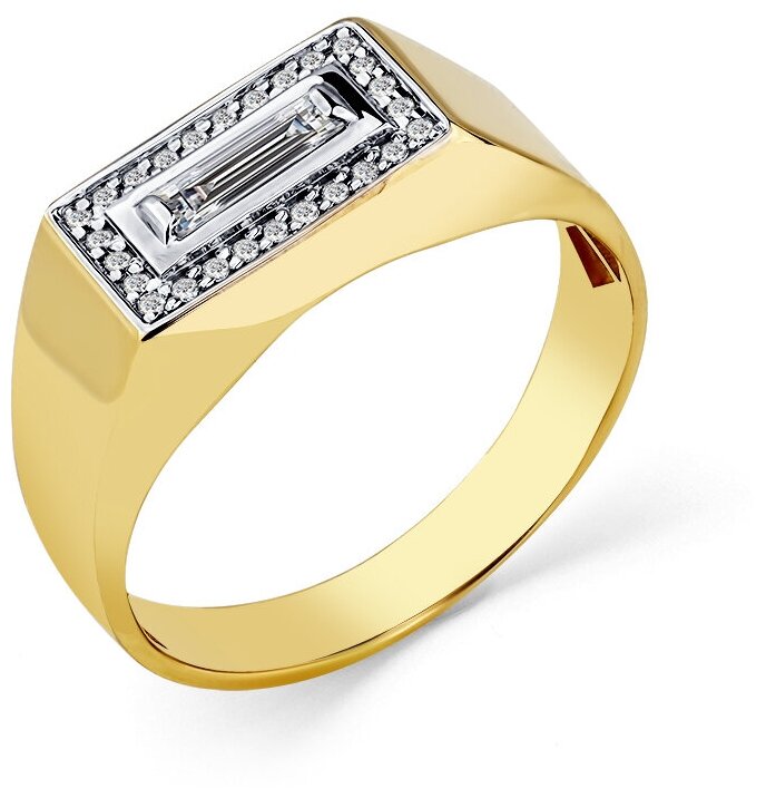 Кольцо, желтое золото, 585 проба, бриллиант