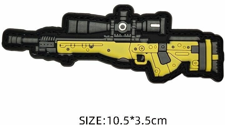 Текстильная нашивка CS: GO " AWP" ; на липучке; 10х3,5 см; подарок игроману;