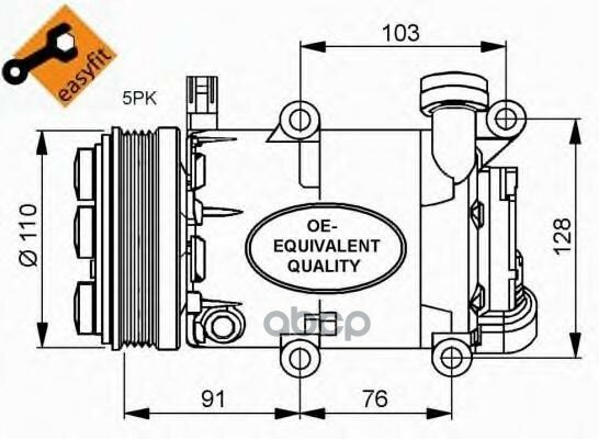Компрессор кондиционера FORD FOCUS II 1.4-1.6 04- 1678411 32415-NRF европа/1333040 3M5H19D629PH 3M5H19D629PJ 3M5H19D629PF 3M5.