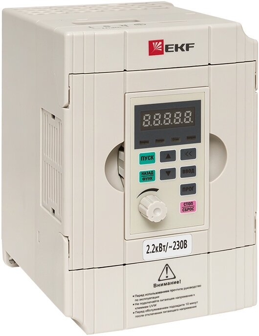 Преобразователь частоты 2.2/4кВт 1х230В VECTOR-100 , EKF VT100-2R2-1B (1 шт.)
