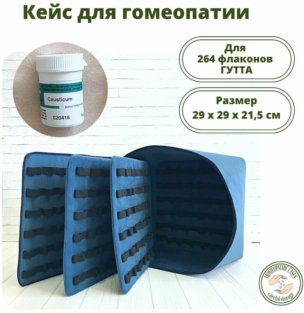 Аптечка, пенал, кейс для хранения и транспортировки гомеопатических препаратов от Гутта на 264 флакона