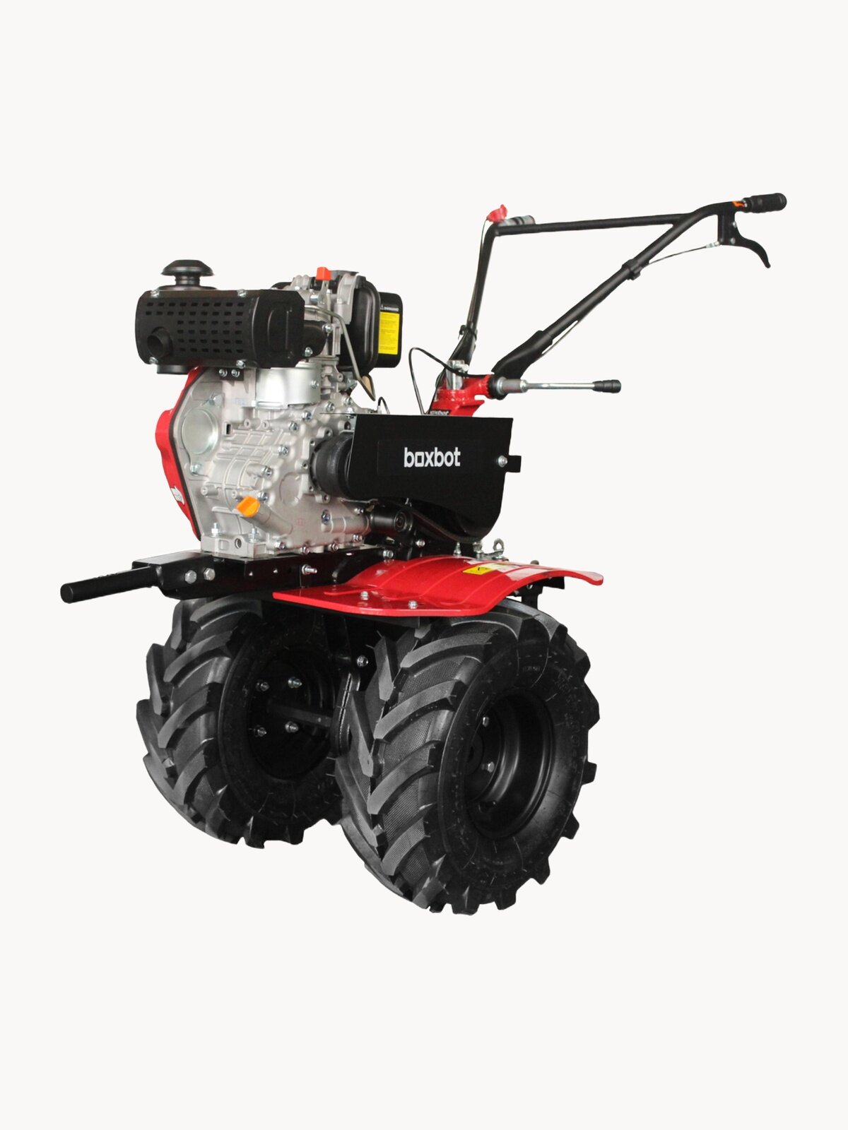 Мотоблок дизельный Boxbot MT-600 D, 6 л. с, 105 см, чугунный редуктор, широкие колеса