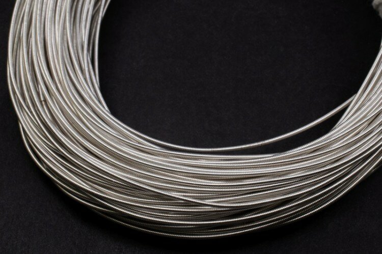 Канитель жесткая 1,2мм, цвет серебро темное, 49-083, 5г (около 0,8м)