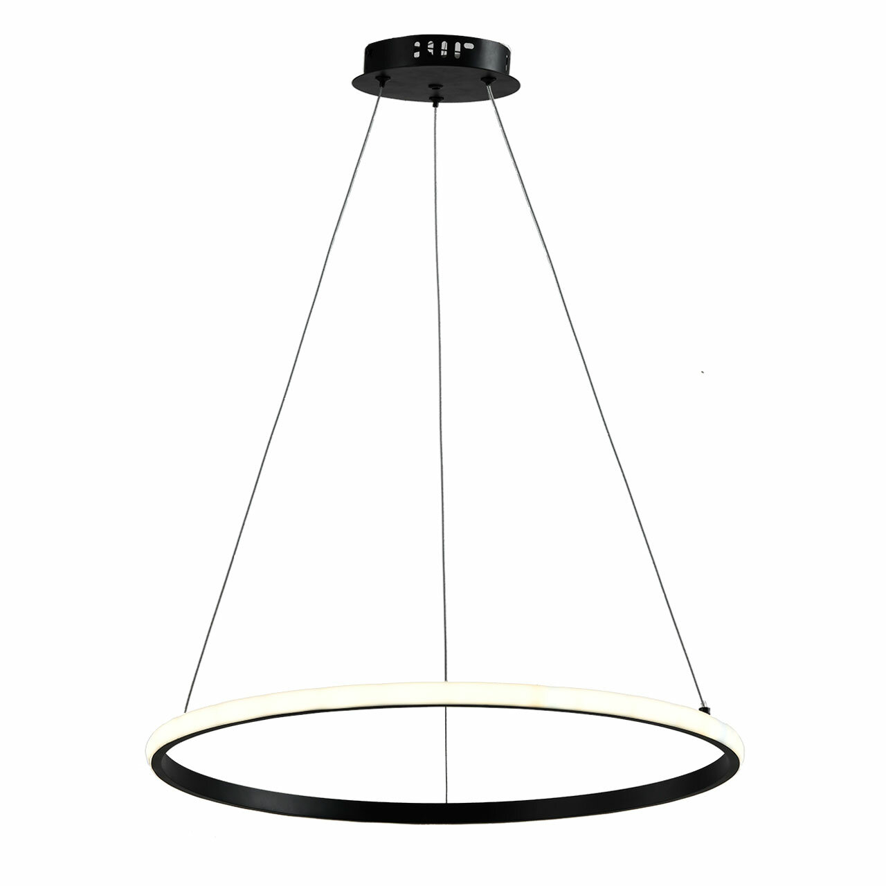 Светильник подвесной светодиодный, люстра ясенсвет Оскар 510012301, 50W LED 3000-6000К, цвет: черный, пульт в комплекте