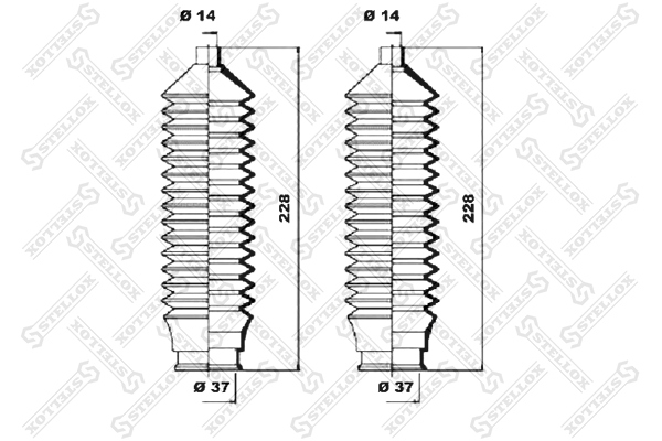 Пыльник рейки рулевой Ford Mazda перед Stellox 14-71011-SX