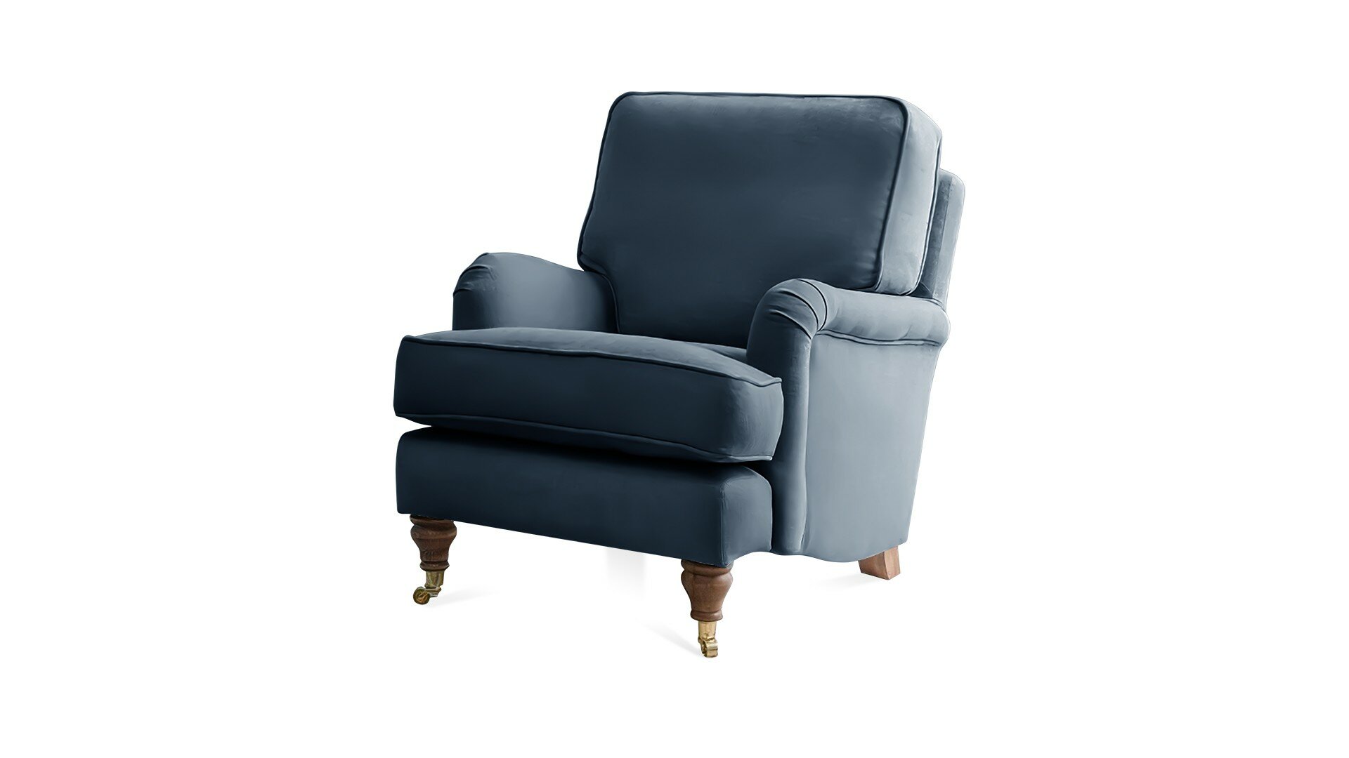 Кресло Бристоль Vivaldi 14 NEW 81x87x91 см, синий Велюр, нераскладной Фиеста