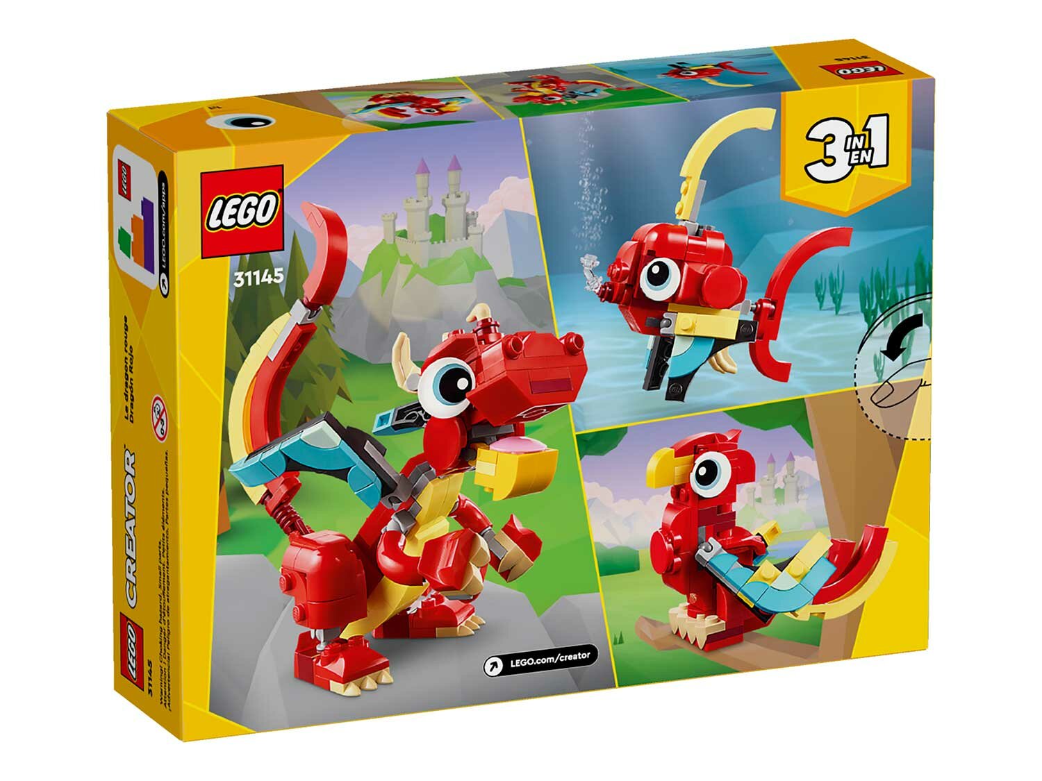 LEGO Creator 31145 Красный дракон 3 в 1, 149 дет.