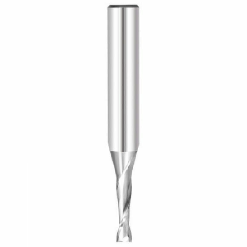 Фреза спиральная для ЧПУ двухзаходная Z2 верхний рез 2x12x38 S 3.175 Greencut GE3012