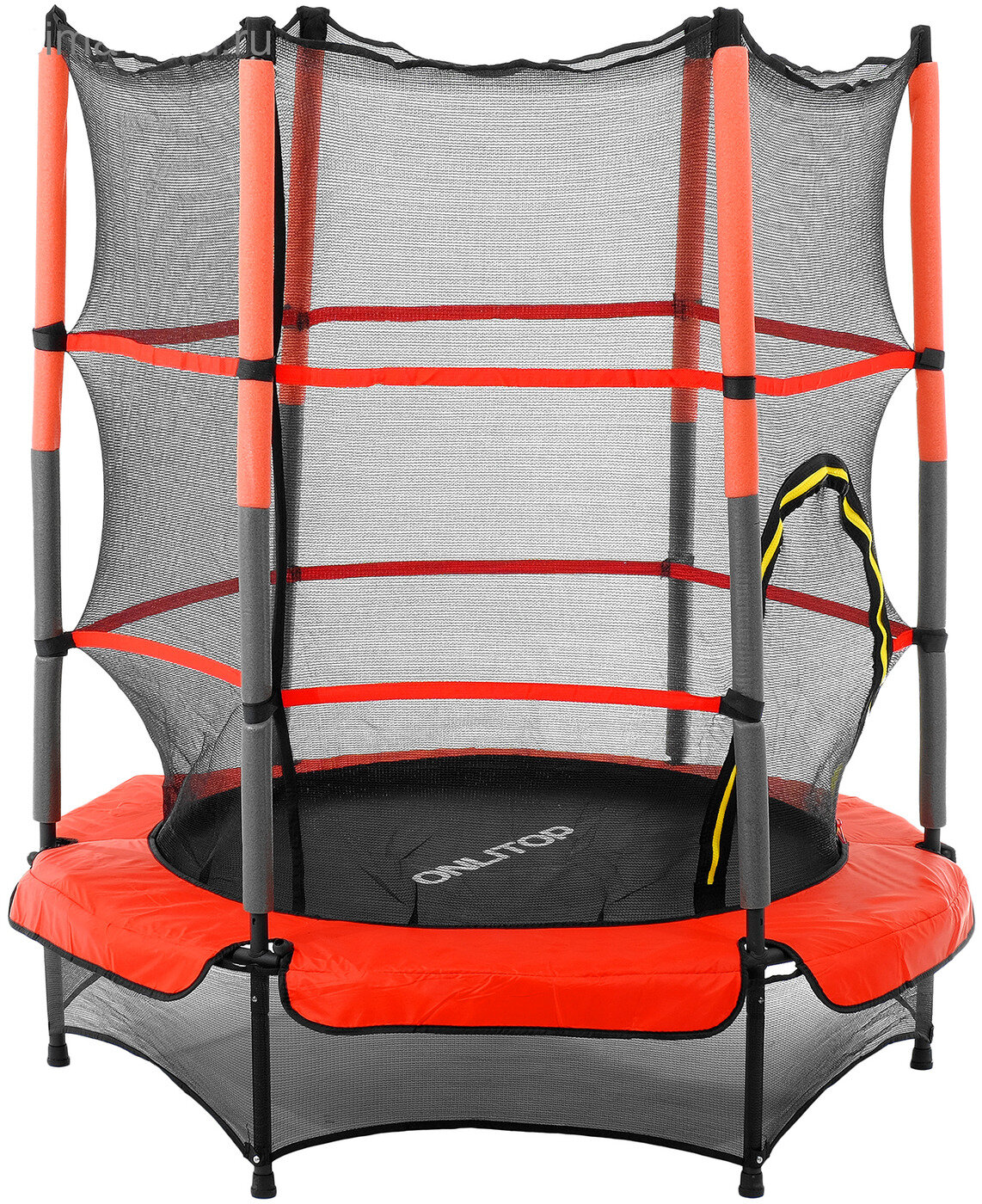 Детский каркасный батут с защитной сеткой для дома и дачи, игровой центр для прыжков, спортивный батут для джампинга и фитнеса, диаметр 140 см, красный