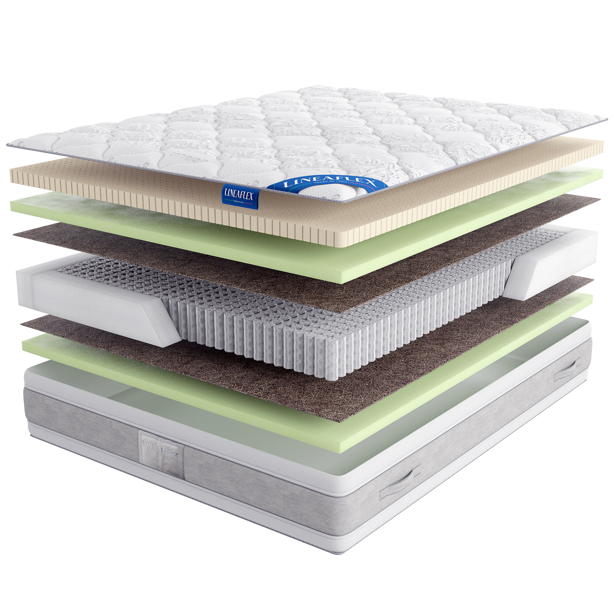 Матрас Lineaflex Qween Silver 160х190, высота 30 см, анатомический средней жесткости латексный Независимые пружины