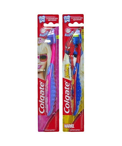 COLGATE Зубная щетка "Детская Mermaid", "StarSmile" для детей старше 5 лет, супермягкие