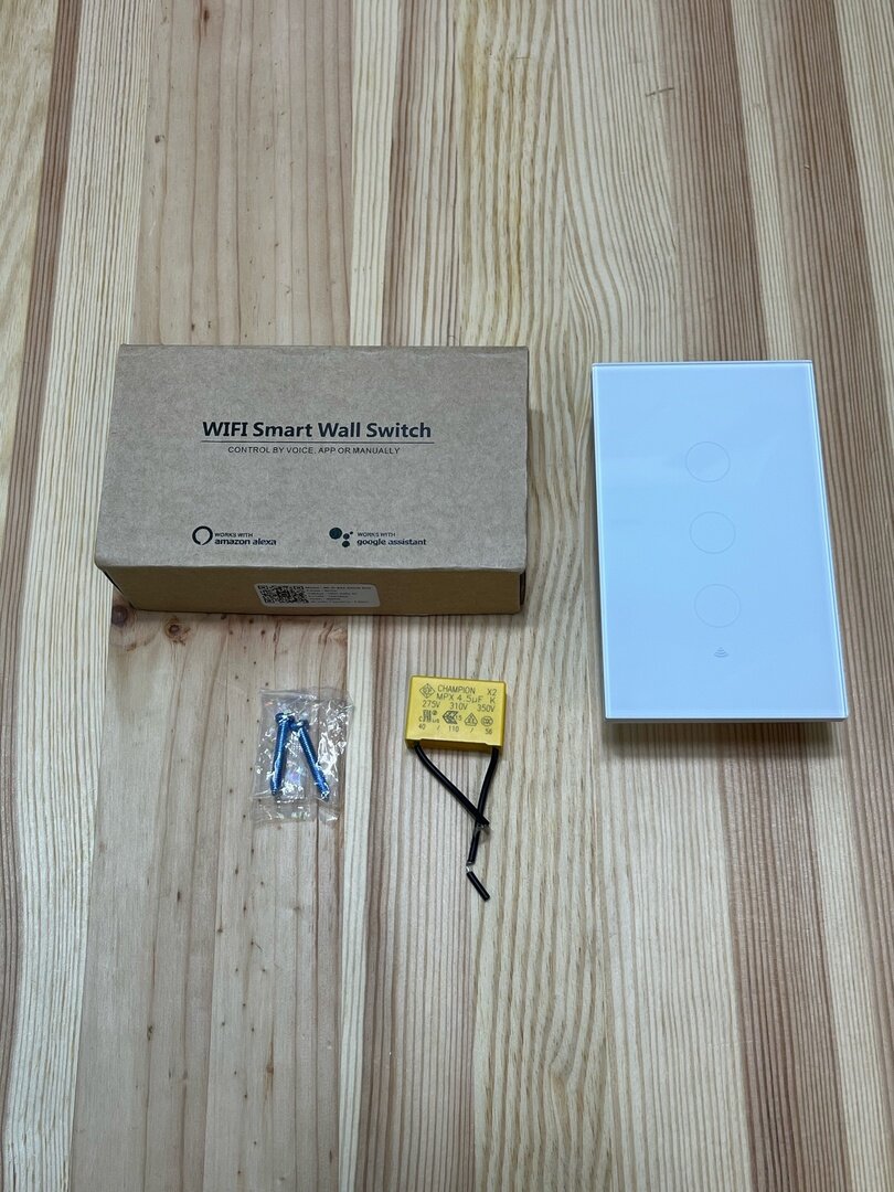 Беспроводной сенсорный выключатель с Wi-Fi Smart Touch Switch, SK3-03 (US 3 ch) 3 клавиши, Белый