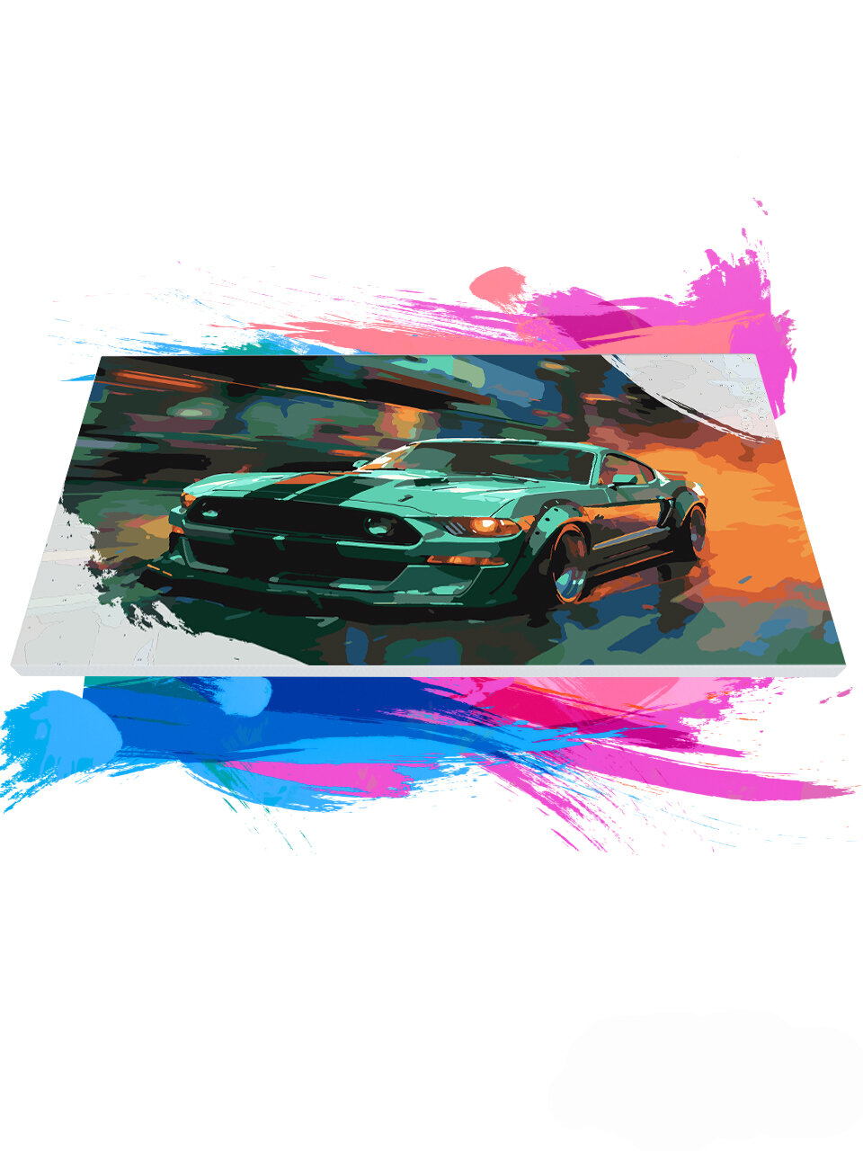 Картина по номерам на холсте Mustang GT, 40 х 60 см