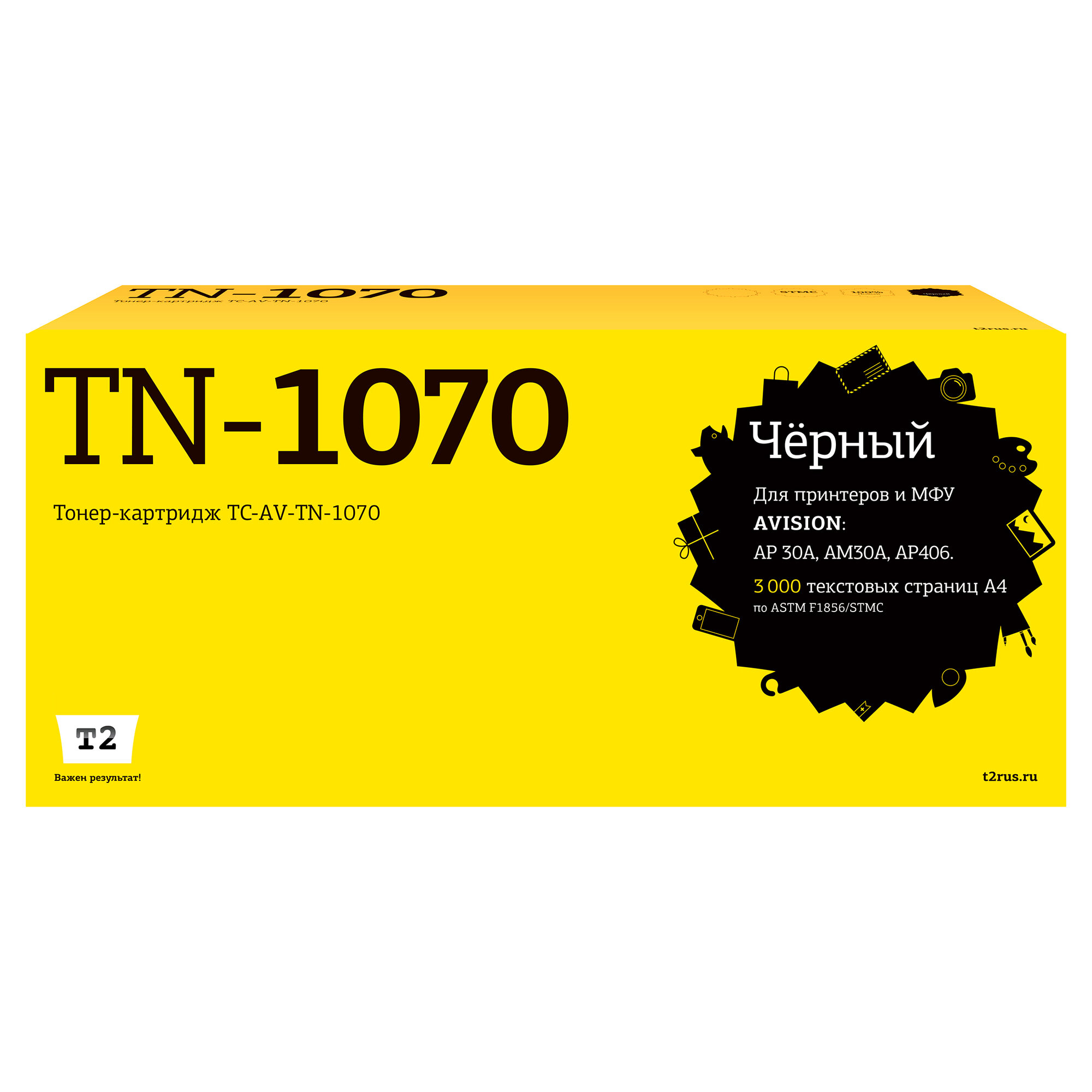 Лазерный картридж T2 TC-AV-TN-1070 для Avision AP30A, AM30A, AP406 (3000стр.) с чипом