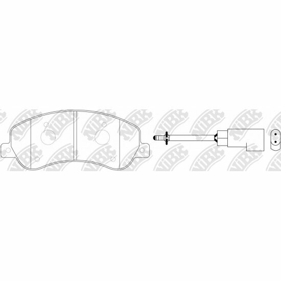 Колодки тормозные дисковые Nibk PN0444W, 4 шт