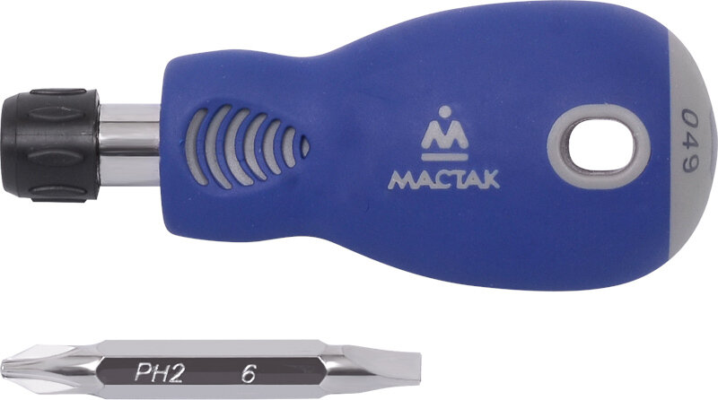Мастак Отвертка со сменной вставкой (битой), 2 в 1 049-2B