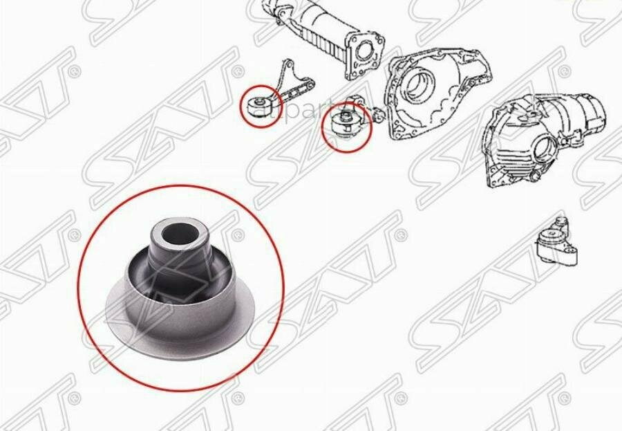 SAT ST-52380-60080B Сайлентблок редуктора Toyota Land Cruiser (J200) 07-21 / Lexus LX 07-23