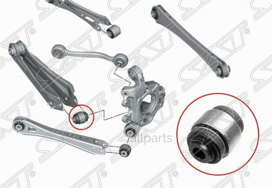 SAT ST-33326790493 Сайлентблок цапфы BMW X3 10-17 / X4 14-18