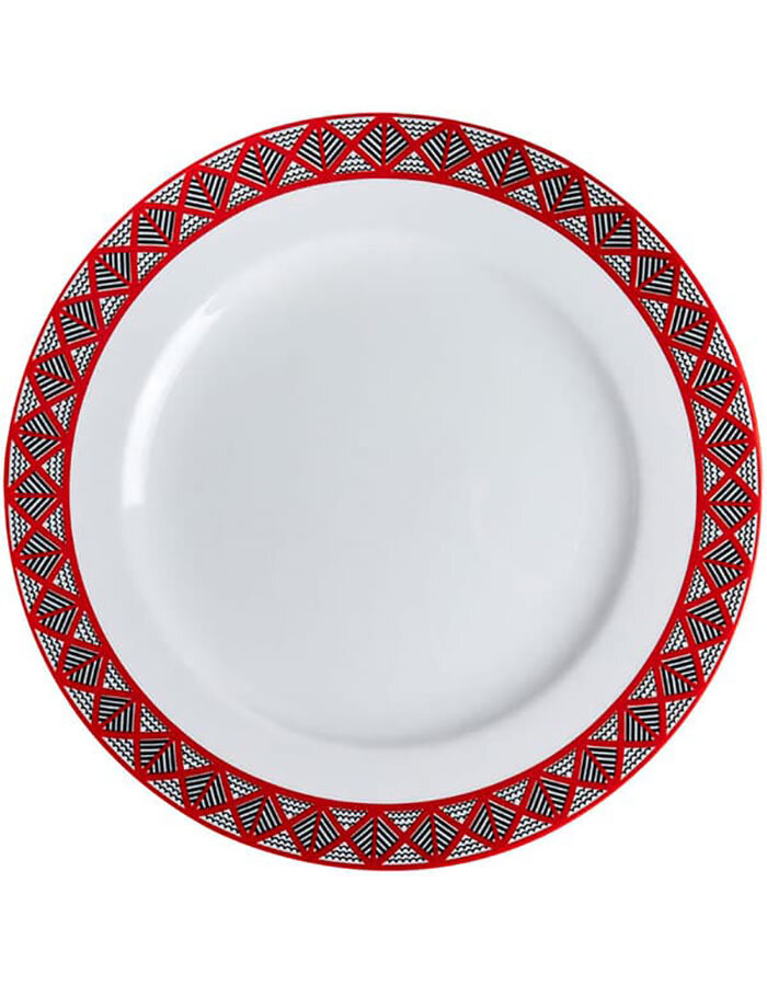 Тарелка сервировочная Башкирский фарфор Мезень, фарфоровая, 25 см