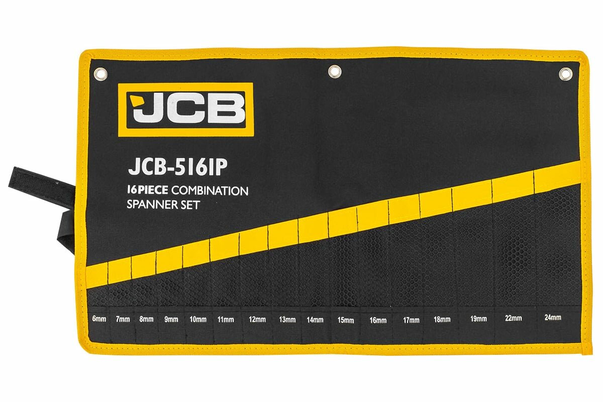 JCB Органайзер тканевый для набора ключей 16 предметов JCB-5161P-P(57163)