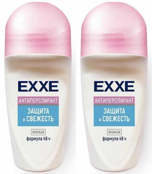 Еххе Дезодорант-антиперспирант, женский, Защита и свежесть, роликовый, 50 мл, 2 шт