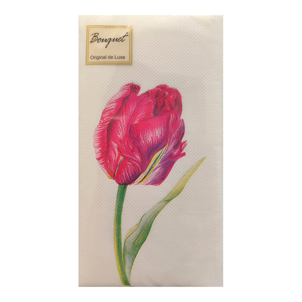 Салфетки бумажные BOUQUET de Luxe 20шт 2сл Прекрасный тюльпан 33*33 см 1/8