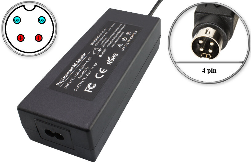 Адаптер (блок) питания 24V, 6A (max. 6.25A), 150W, 4pin HN, для HDMI распределителя Atlona и другого оборудования