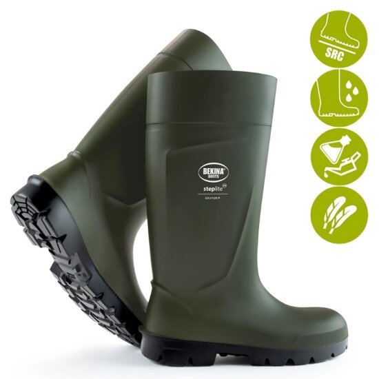 Сапоги Bekina STEPLITE 04 EasyGrip, цвет green/black, pазмер EU 40 (рос. 39)