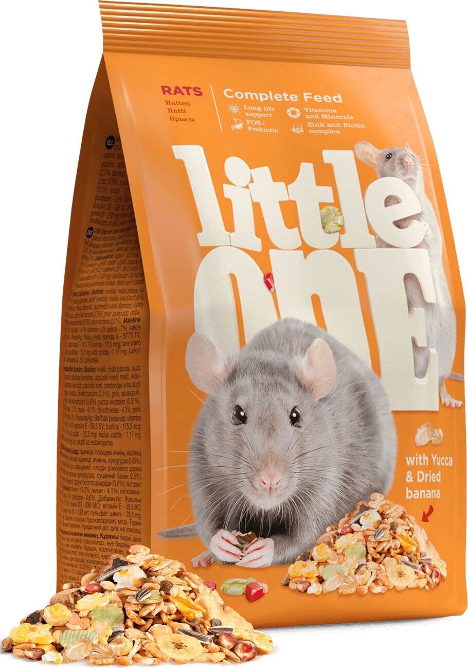 Корм для грызунов Little One / Литтл Ван для крыс 400г / зоотовары для животных