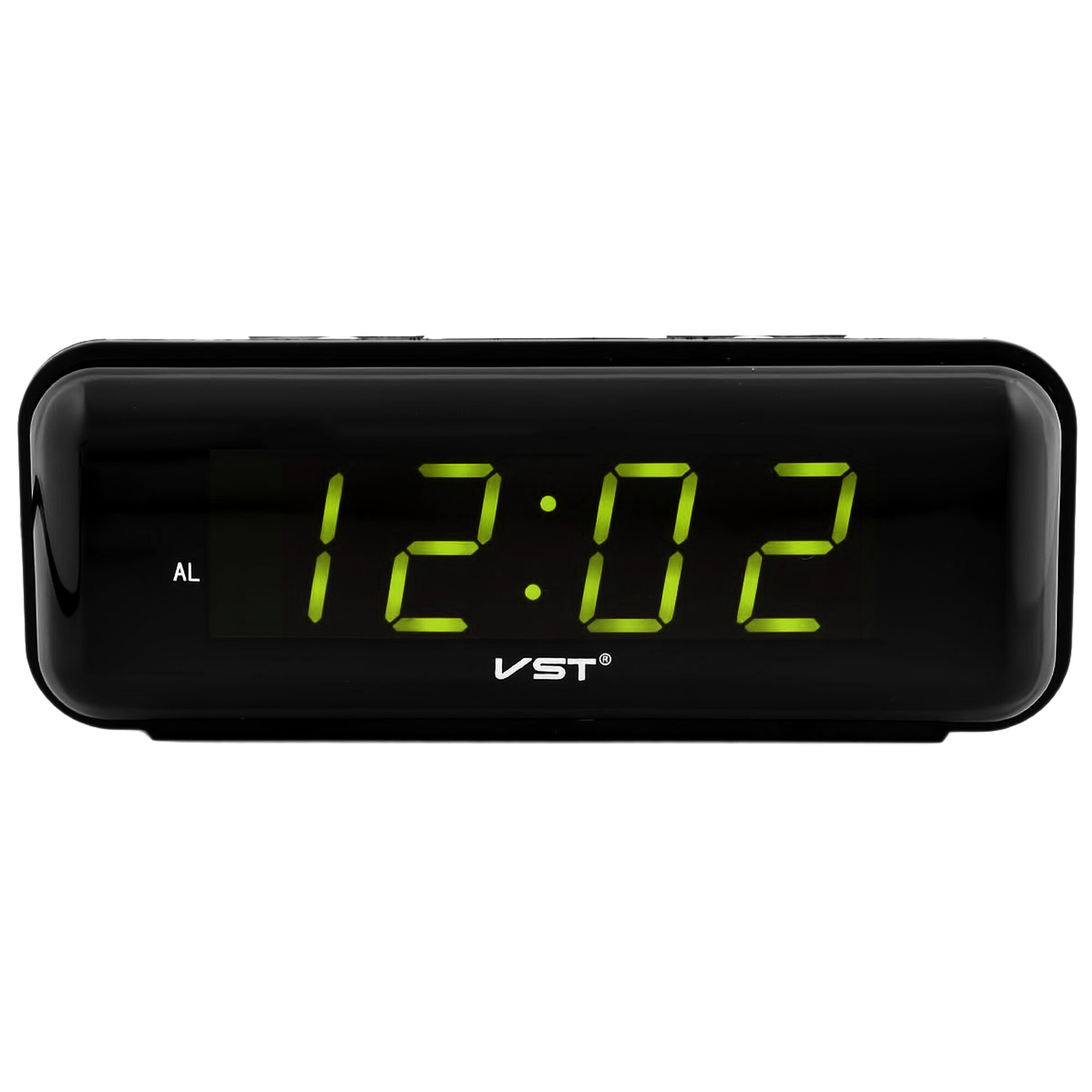 Сетевой будильник VST738-2 часы 220В св. зел. цифры+сетевой кабель