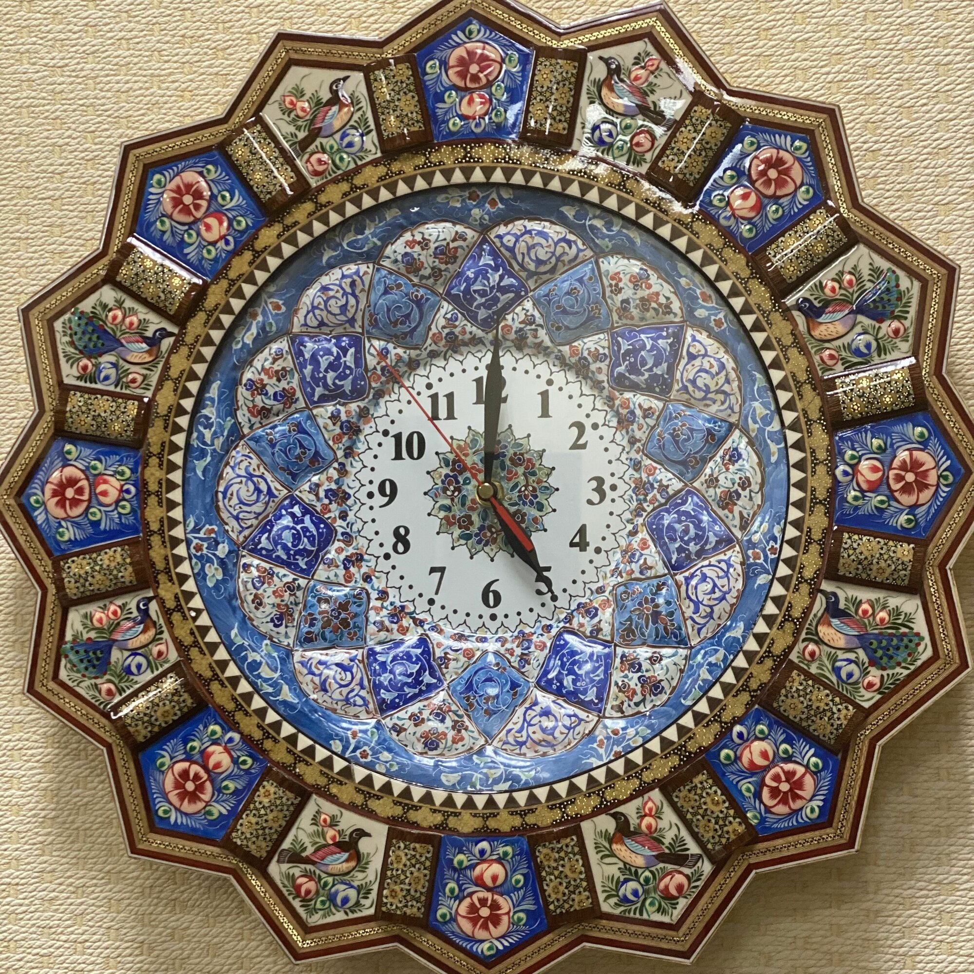 Настенные Часы Персидский базар Иран, ручная работа, инкрустация по дереву