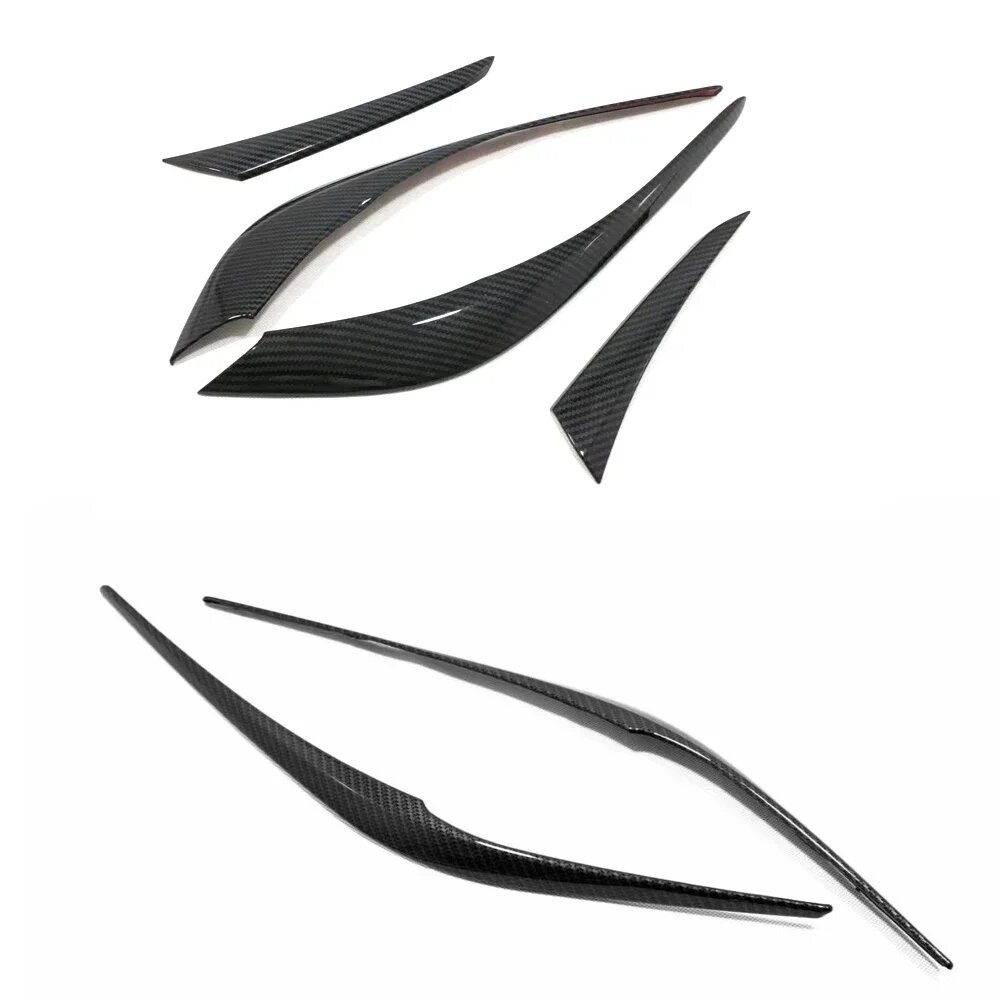 Для Mazda Cx-5 Cx5 2017-2019 2020 2021, автомобильная фара из углеродного волокна, крышка для бровей, накладка на заднюю лампу, внешние аксессуары для век Carbon Front Rear