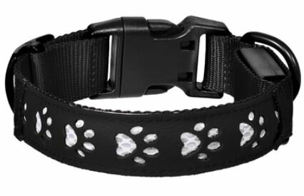 TAPPI Светодиодный ошейник "Нокко", чёрный, размер S, 2,5x40см