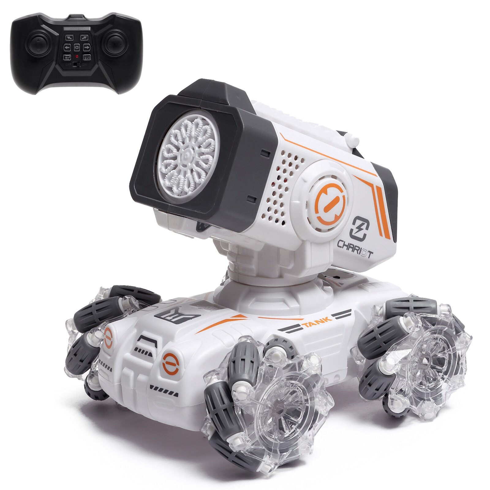 Машинка для мыльных пузырей "Танк" радиоуправляемая, пластик, Сима-ленд