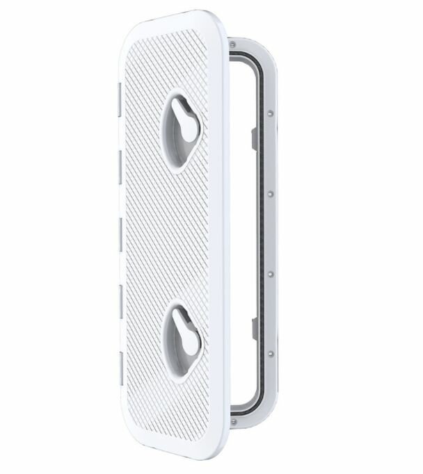 Люк белый технологический, палубный люк для лодок 243 х 607 мм