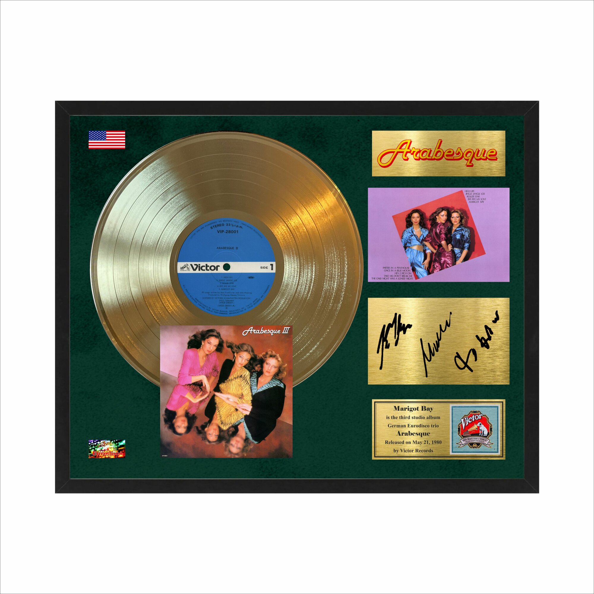 Картина с золотым диском Arabesque