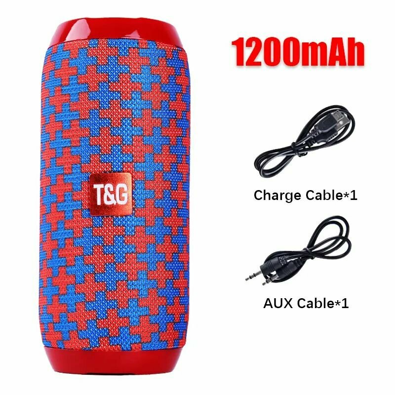 Портативная колонка, беспроводной бас-сабвуфер, водонепроницаемая наружная акустика, бумбокс, AUX TF USB стерео громкоговоритель, музыкальная шкатулка