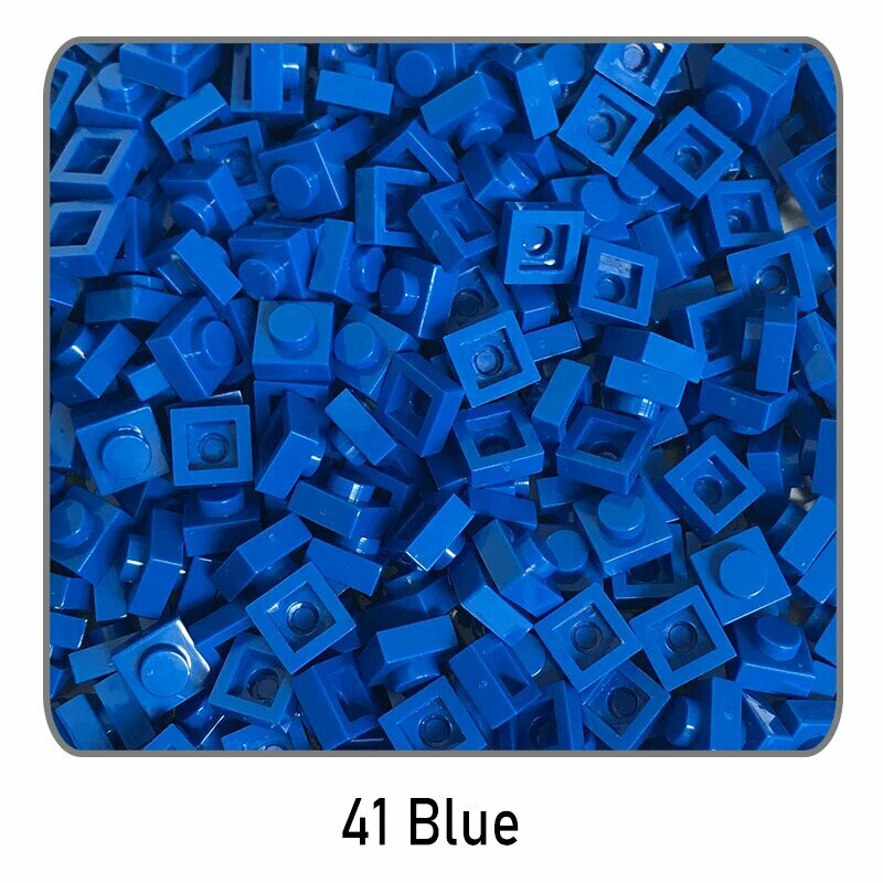 Синие строительные блоки 1x1 JIAJIALE Blue-L41, 41 шт.