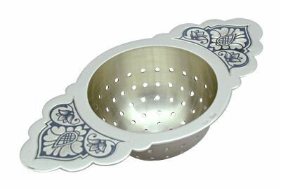 Ситечко для чая из серебра 925 пробы. Северная чернь. 40320010А05
