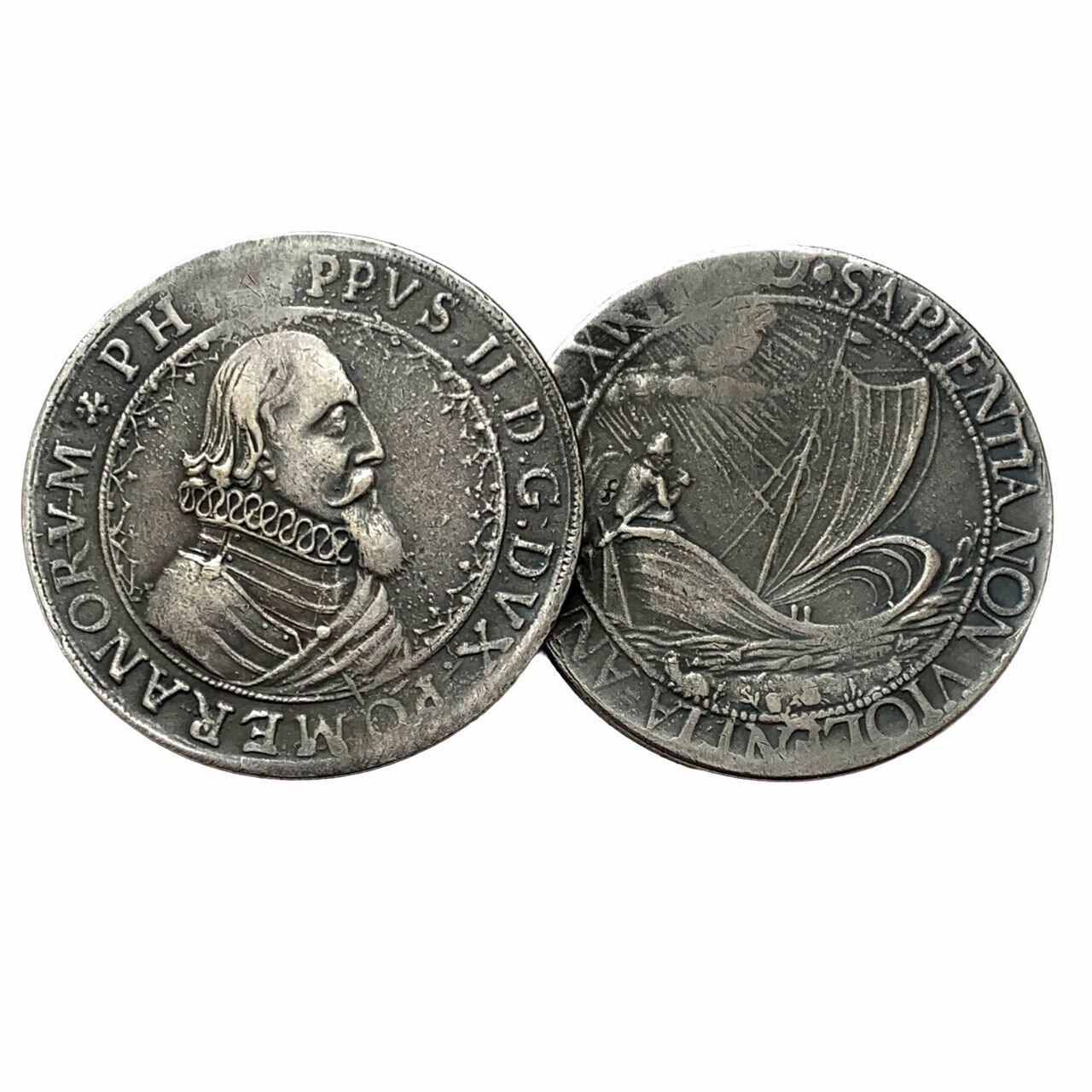 Корабельный талер 1617 года. Филипп ll. Нидерланды. Средневековая Европа. Коллекционная монета.