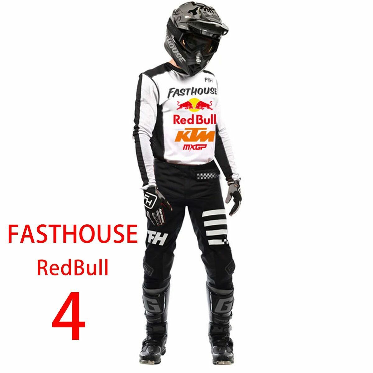 Новый 2023 Fasthous Red Bul эндуро комплект снаряжения для мотокросса mx трикотажные штаны мотоциклетная одежда mtb carracing костюм Off Road