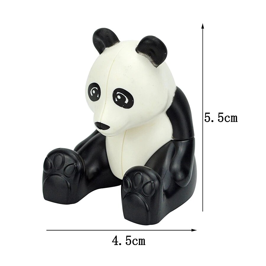 LEDUO Большие строительные блоки пластик набор животных для взрослых Черный, panda