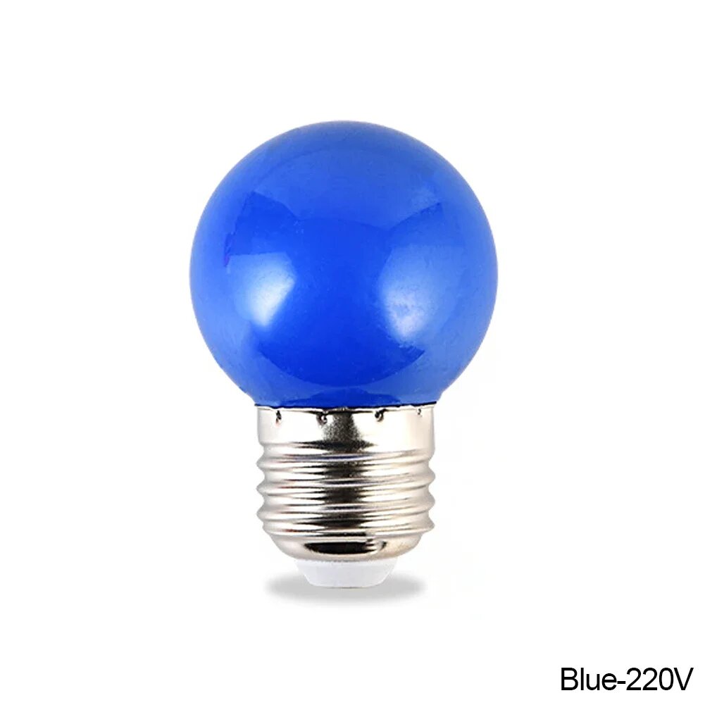 Светодиодная лампочка ANENG G45 RGB 2Вт E27 Синий, Blue-220V