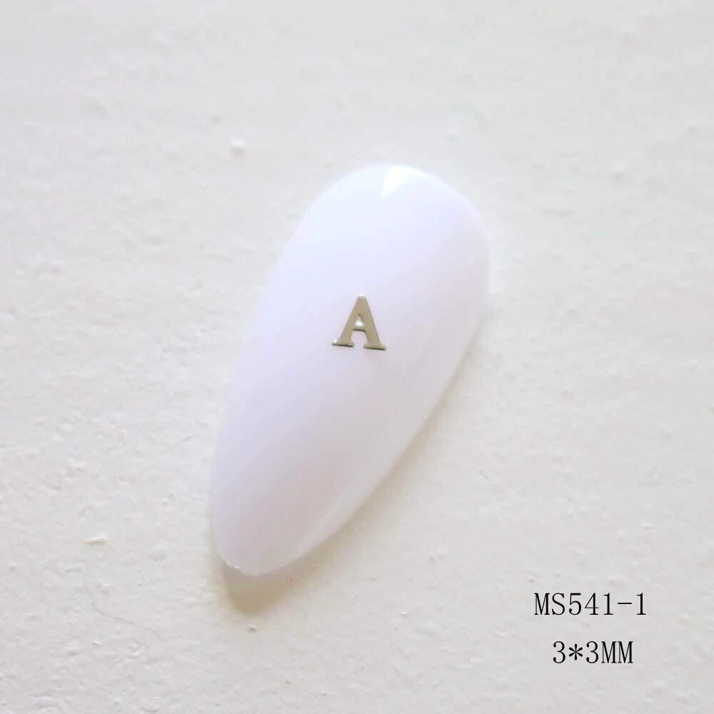 Буквы для ногтей MS541-1silver-A