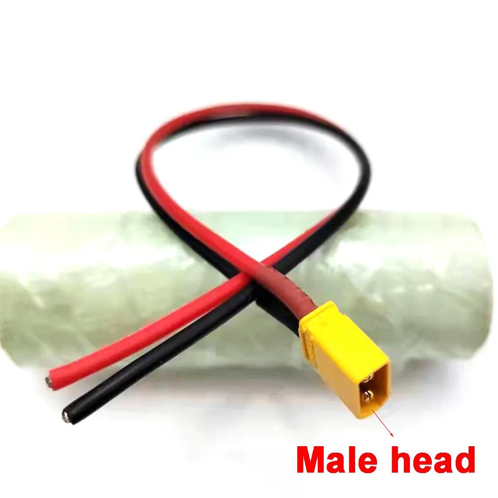 XT30 Удлинитель кабеля силиконовый 10см 20см 30м HBXINTAO 10cm, male head