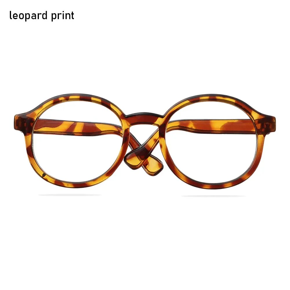 Круглые очки для кукол Блайт, leopard print